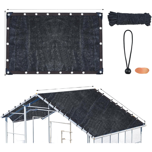 3 5m by 2m Shade Net with 20 Elastic Ropes for Rain and Sun Protection ...