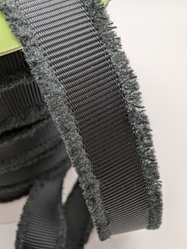 Black fuzzy grosgrain ribbon with frayed plush edges, 5/8" wide, 50 ...