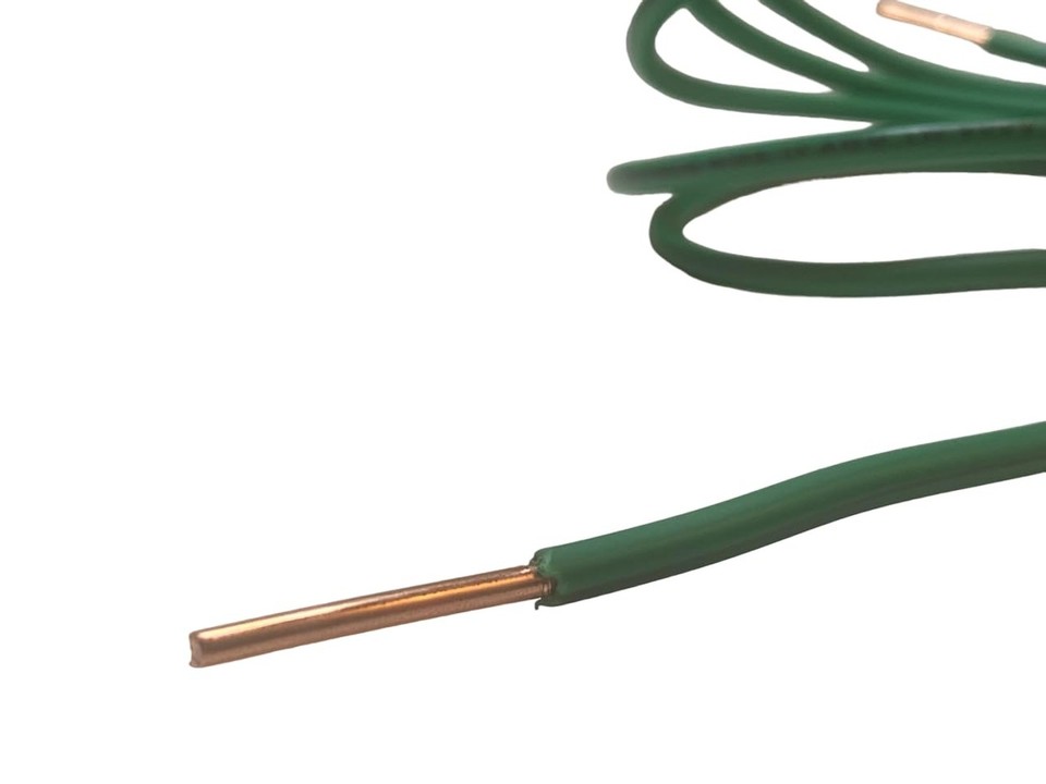 Green 10 AWG Solid Copper Wire - 10 Gauge Green Ground Wire (3ft) 3ft ...
