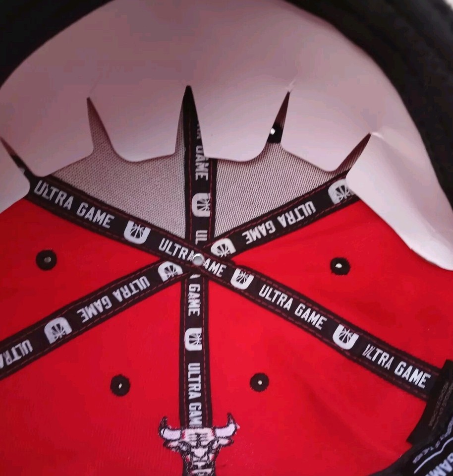 Chicago Bulls NBA Ultra Game Cursive Font Red Adjustable Snapback Hat ...