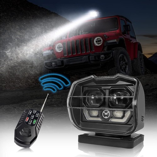 60W LED Remote Control Boat Off-Road Truck Searchlight 360° Wireless ...