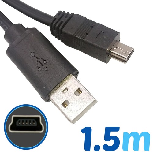 USB Data Charger Cable Lead SAT NAV For Garmin & TomTom 1.5M Mini USB ...