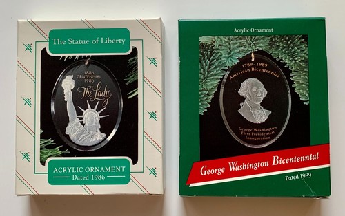Hallmark Vintage Ornaments, Statue of Liberty & George Washington ...