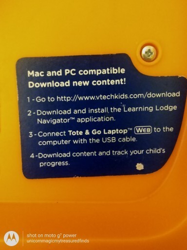 🦄Vtech /Children's Tote & Go {Laptop} Web Orange & Yellow Color ...