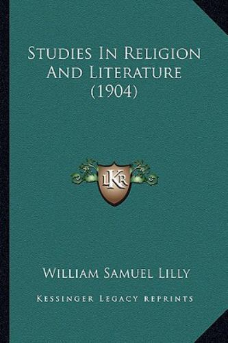 Studies in Religion and Literature by William Samuel Lilly (2010, Trade ...