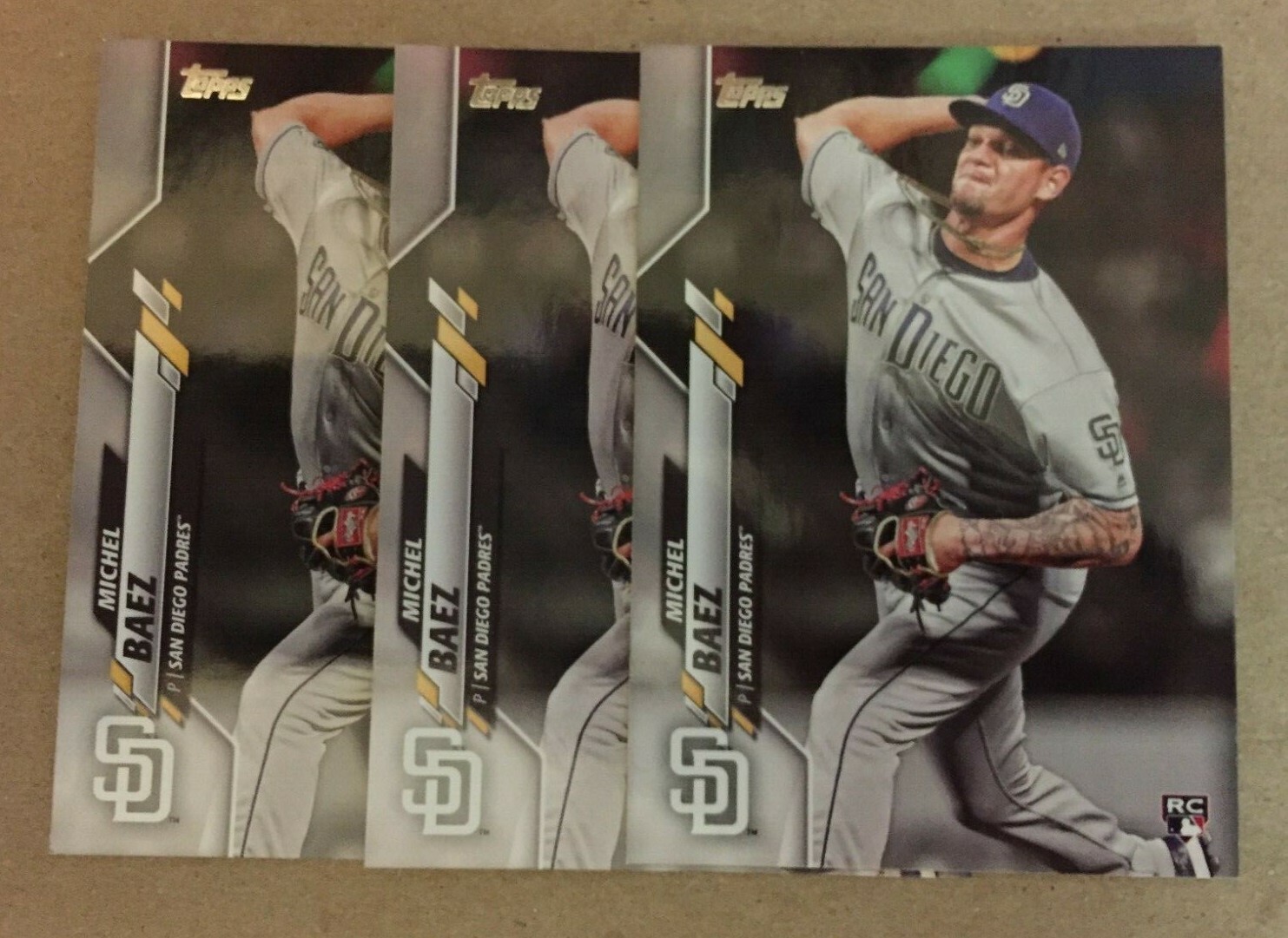 3 card Lot 2020 Topps Series One Michael Baez Rookie RC #162 Padres | eBay
