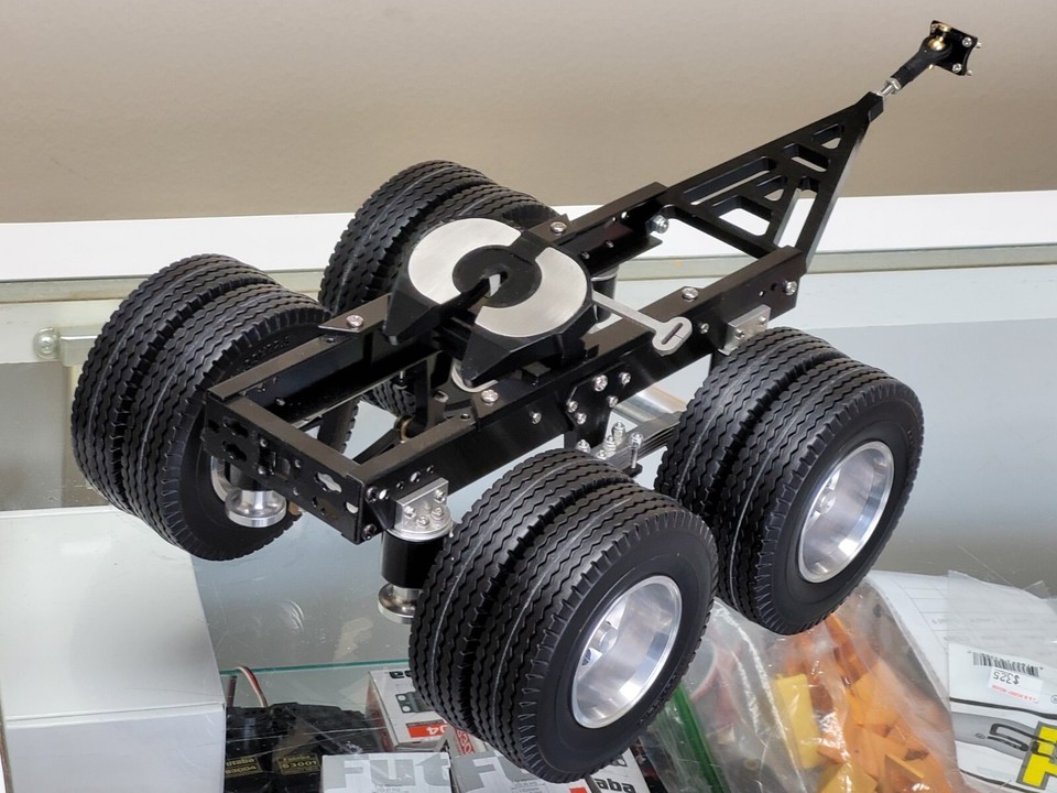 New Tamiya 1/14 RC Semi Tractor Trailer Dolly with 2 axles 5th Coupler ...