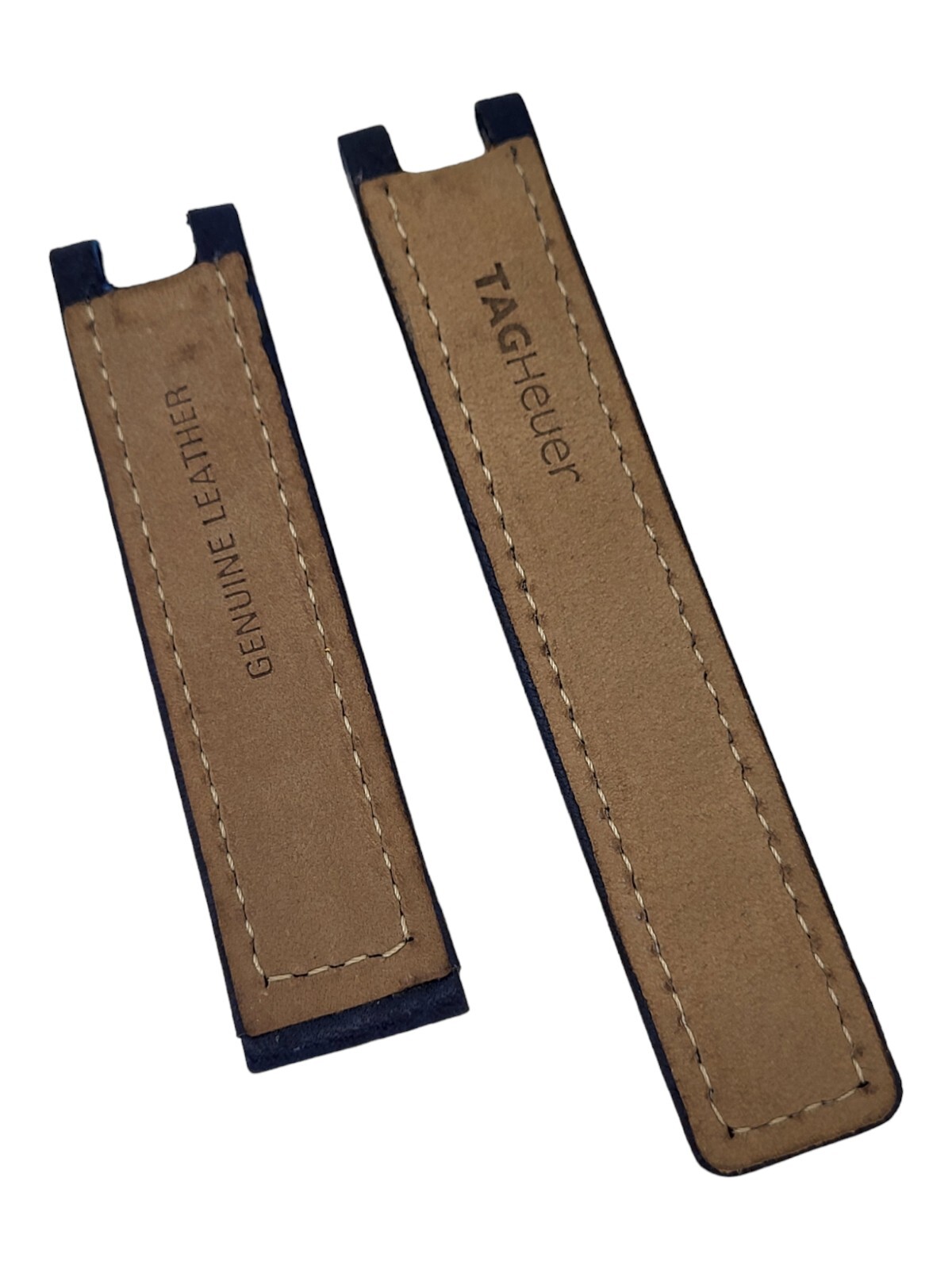Tag Heuer Blue Genuine Leather Watch Strap with White Stitching 17mm ...