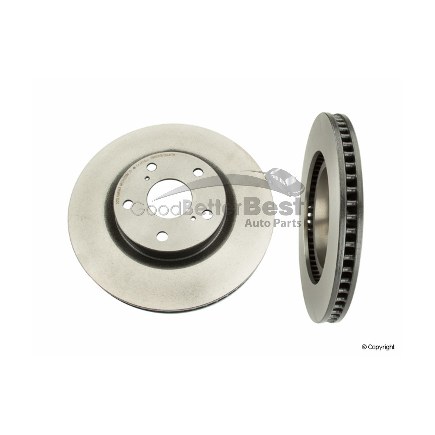 One New Brembo Disc Brake Rotor Front 09A41711 4351206150 for Toyota ...
