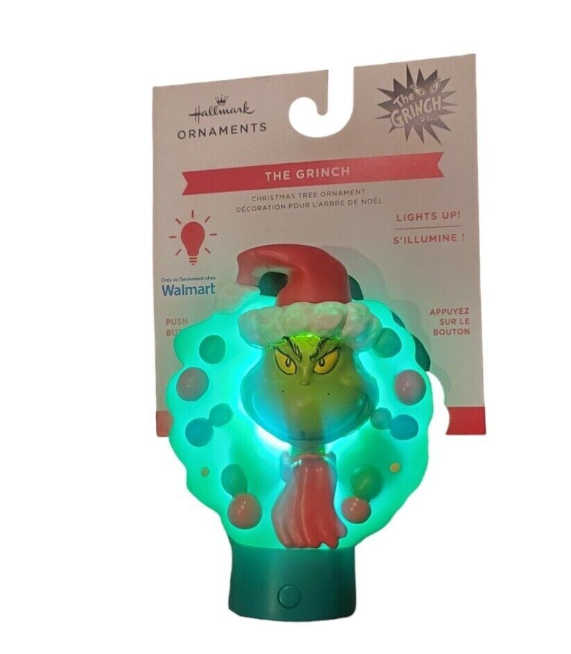 Hallmark Dr. Seuss THE GRINCH LIGHT UP Christmas Tree Ornament | eBay