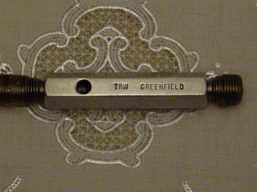 TRW Greenfield Thread Plug Gage 9/16-18 UNF-2B GO PD .5264 HI PD .5323 ...