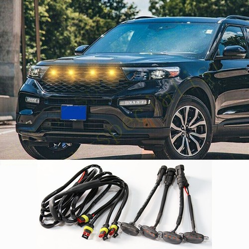 4X For Ford Explorer 2020-2021 Front Grille LED Light Raptor Style ...