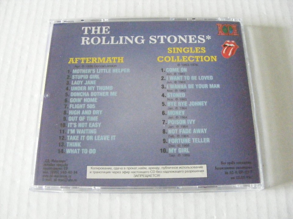 The Rolling Stones "Aftermath" & "Singles Collection" CD Mint Import 24 ...