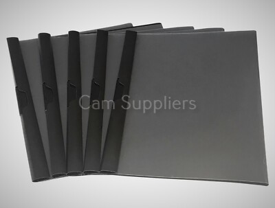 Black A4 Clip Bar Slide Binder Report Bound File Presentation Folders ...