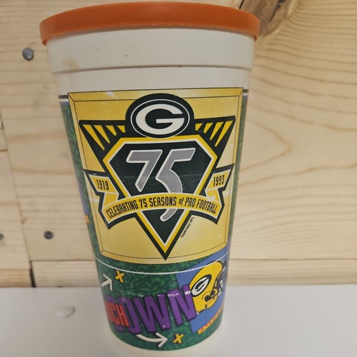 Vintage 1993 Green Bay Packers 75th Season Commemorative Cup Glass NFL ...