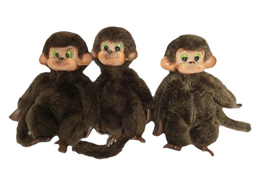 Vintage Monchhichi Predecessor Kuta Kuta Monkey 3pc Set Sekiguchi Japan ...