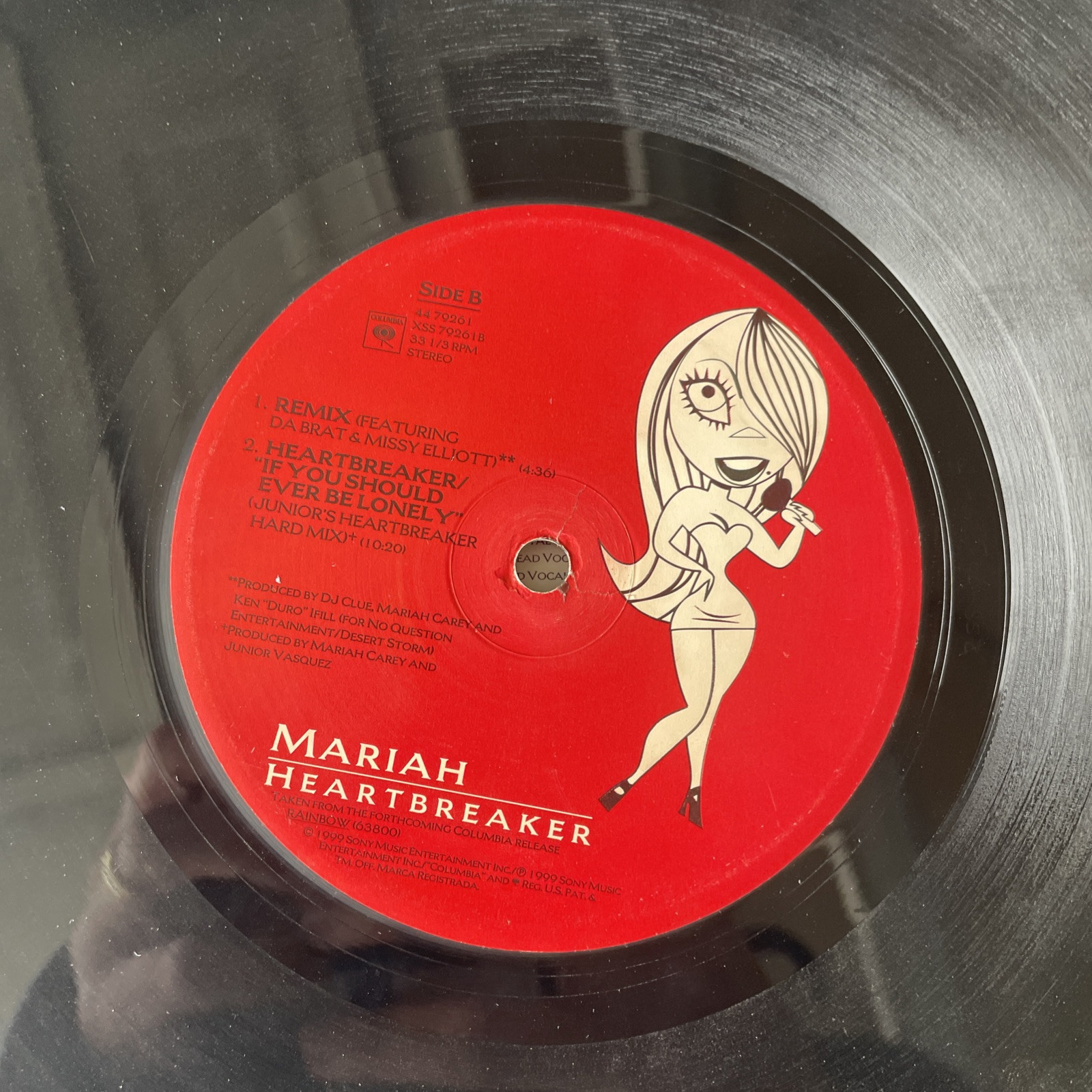 Heartbreaker by Mariah Carey Featuring Jay Z Vinyl Record, 1999 Rnb ...