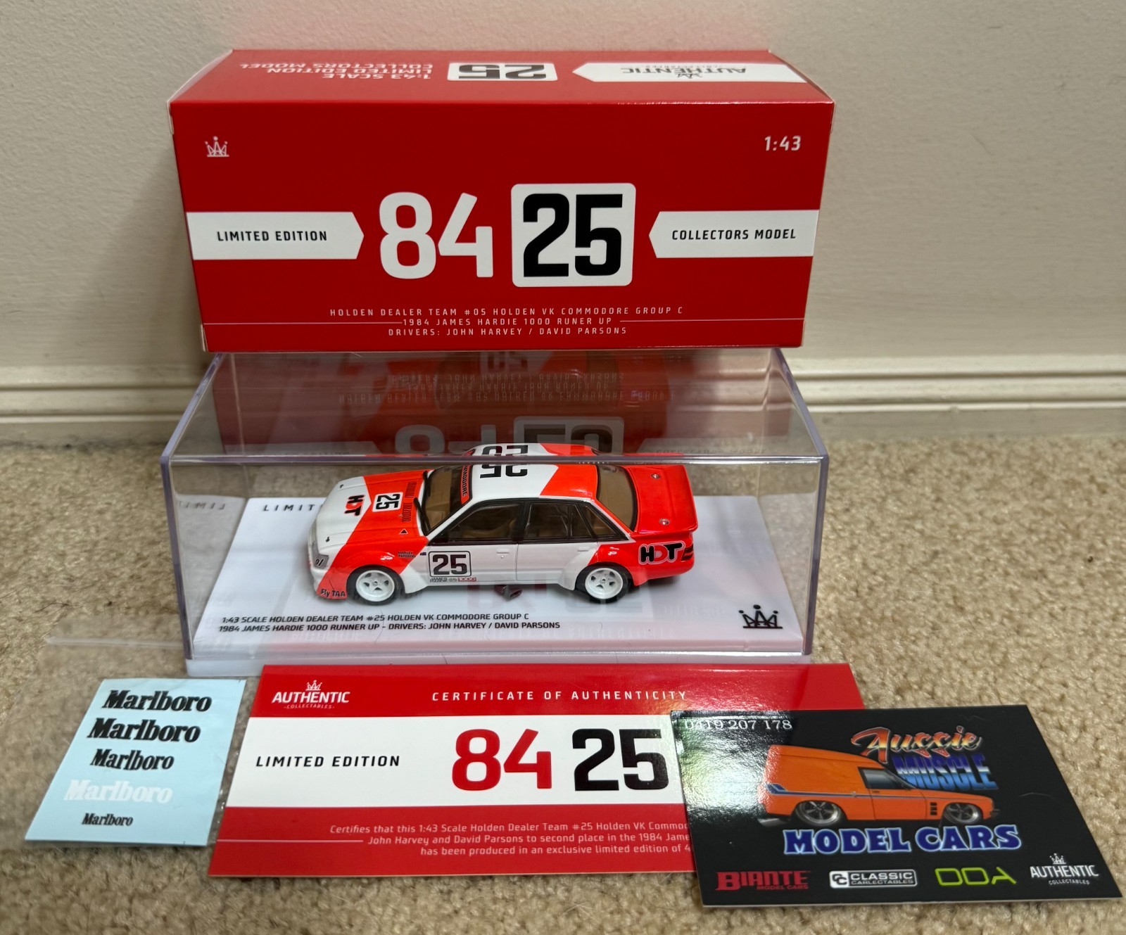 1:43 Authentic HDT VK Commodore 25 John Harvey David Parson 1984 ...