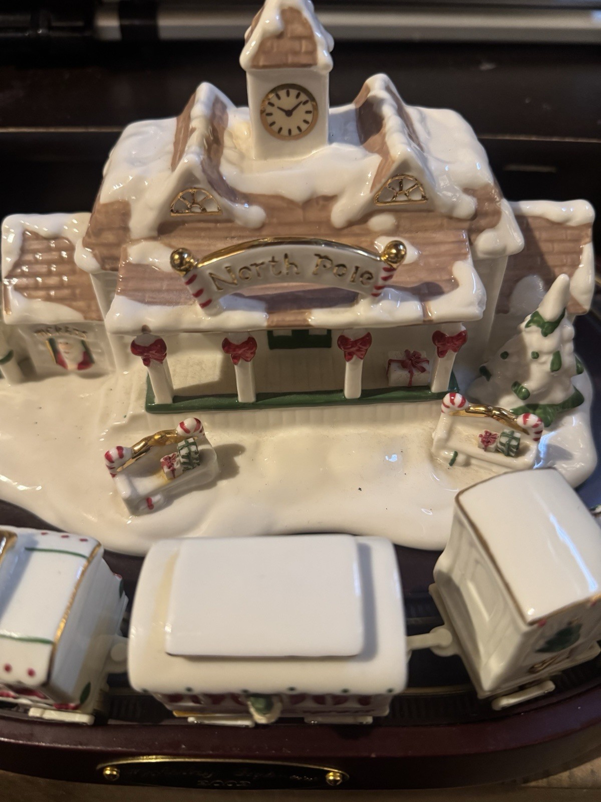 Avon Vintage Holiday Express Porcelain Train 2002 with 3 train sections ...