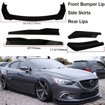 For Mazda6 2014-2018 Front Bumper Lip Spoiler Splitter Side Skirts Rear ...