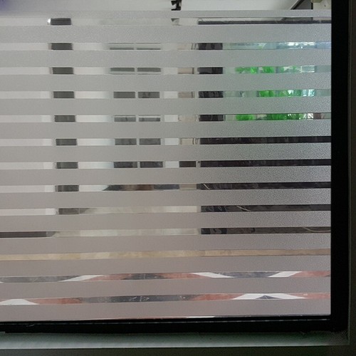 1X Office Glass Film Frosted Striped Window Sticker Static Cling Room ...