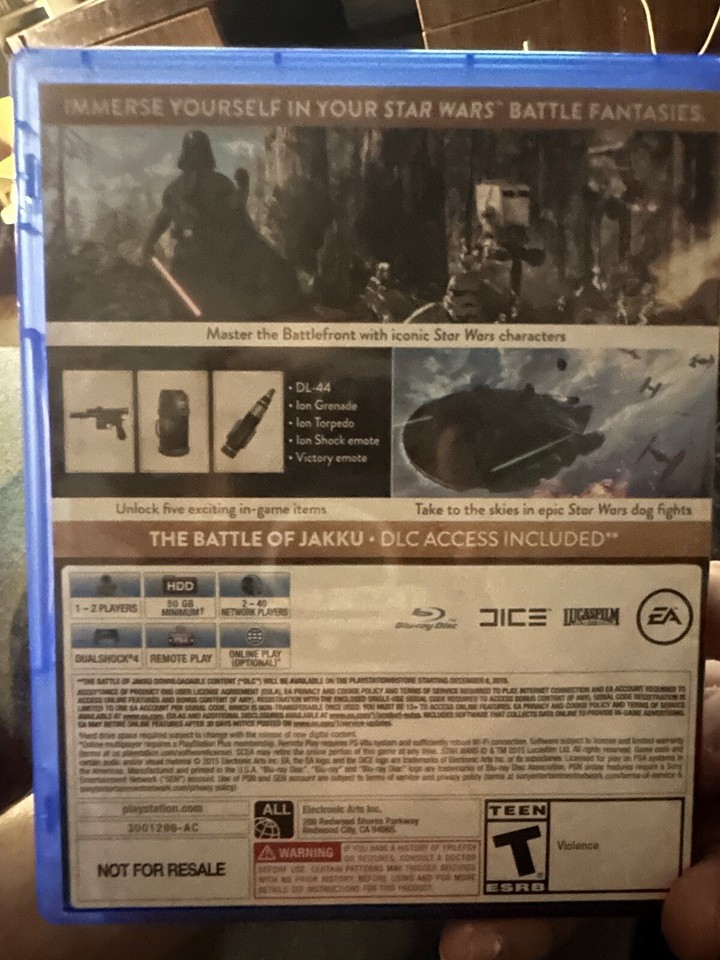 Star Wars Battlefront -- Deluxe Edition Sony PlayStation 4 PS4 w ...
