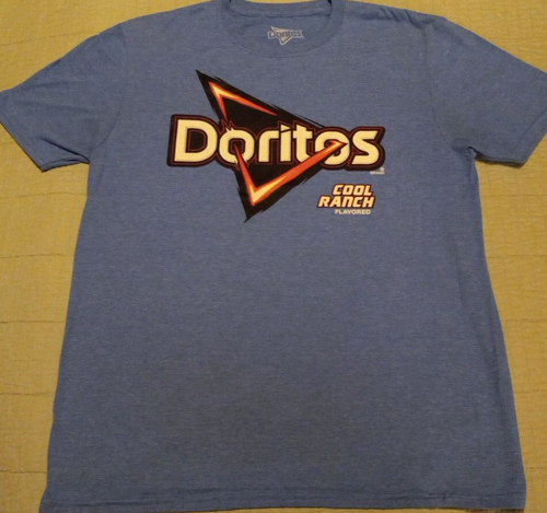 Men's Large Blue Doritos Cool Ranch Graphic Snack T Shirt | eBay