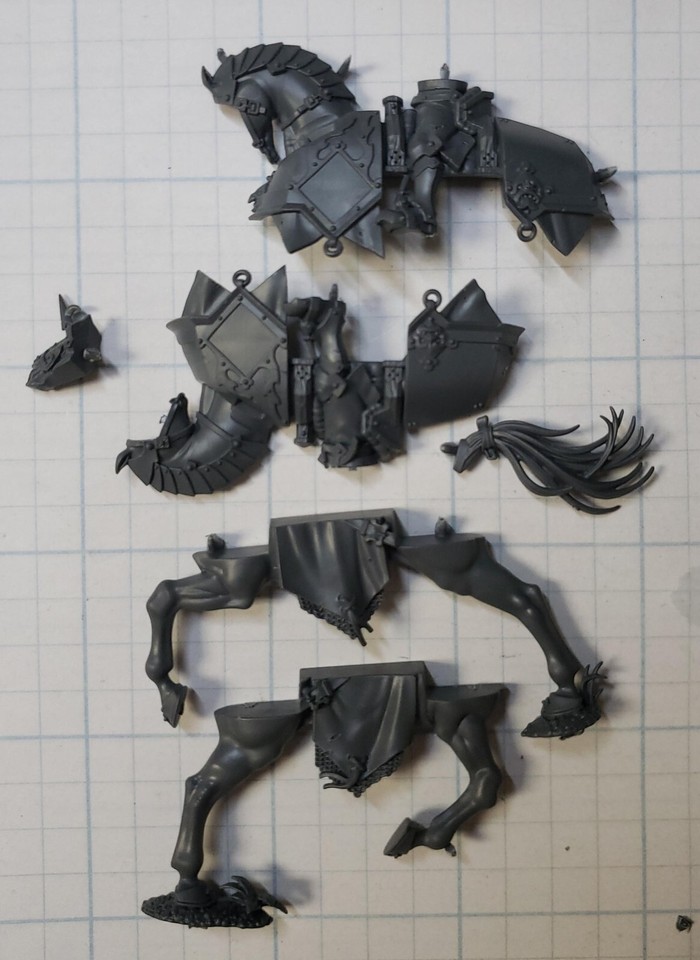 Warhammer Cities of Sigmar Bits Freeguild Cavaliers Armored Horse Set ...