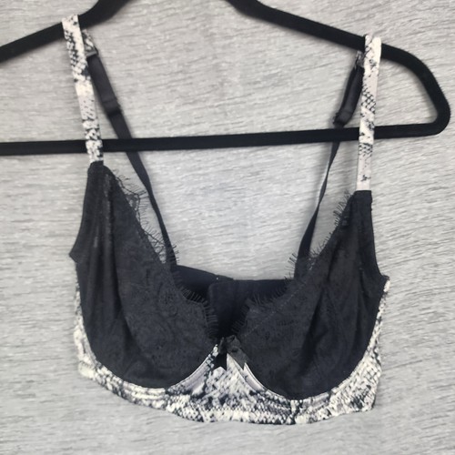 Bras N Things Size 10E Black Silver Sexy Python Animal Snake Print Soft ...