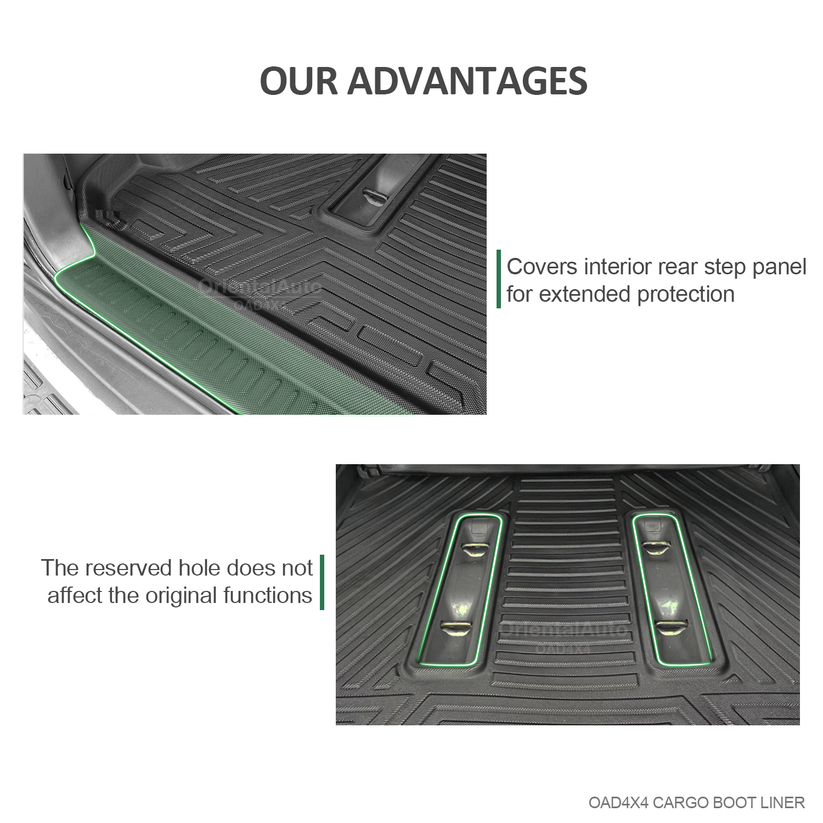 Luxury Weathershields & 3D Cargo Mat Boot Liner for Toyota Prado 120 ...