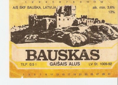 Vintage Latvian Bauska Breweriana Latvia Bauskas pale Beer Ads Label ...