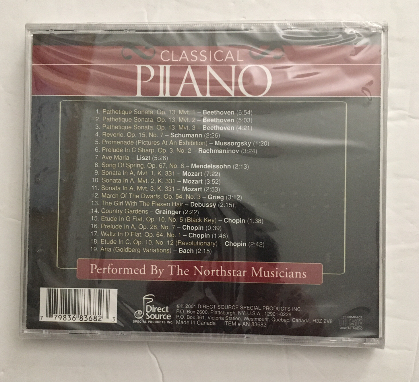 Classical Piano: Piano Portraits (CD, Jul-2000, Direct Source) for sale ...
