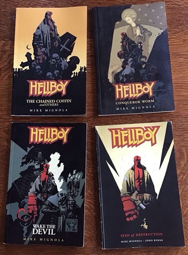 4 HELLBOY DARK HORSE COMICS: SEED OF DESTRUCTION,WAKE THE DEVIL, CONQUEROR WORM+ | eBay