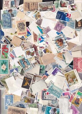 1000 Used U.S. Stamps Off Paper Mixed Lot Bulk Variety Duplicates ...