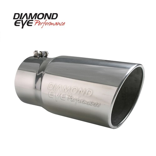 Diamond Eye Exhaust Tail Pipe Tip 4" Inlet X 5" Outlet X 12" Long Bolt ...