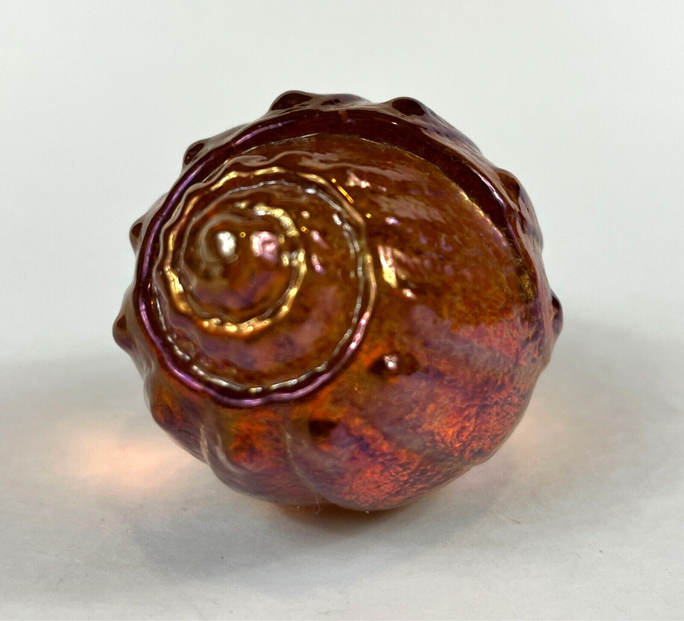 Robert Held Art Glass Iridescent Seashell Paperweight | eBay
