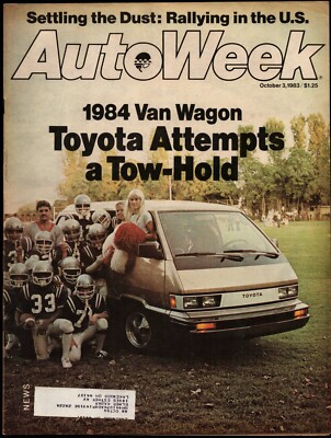 OCTOBER 3 1983 AUTOWEEK MAGAZINE, TOYOTA VAN WAGON, GM AERO 2000 ...