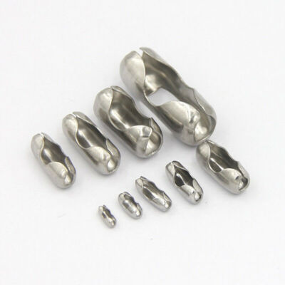 10x Beads Waist Buckle Stainless Steel Ball Bead Chain Connector ...