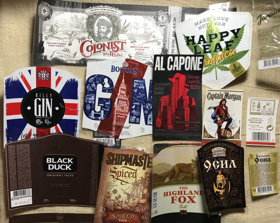 Ukraine Alcohol Spirits Cognac Tequila Vodka Whiskey Wine Beer Labels ...