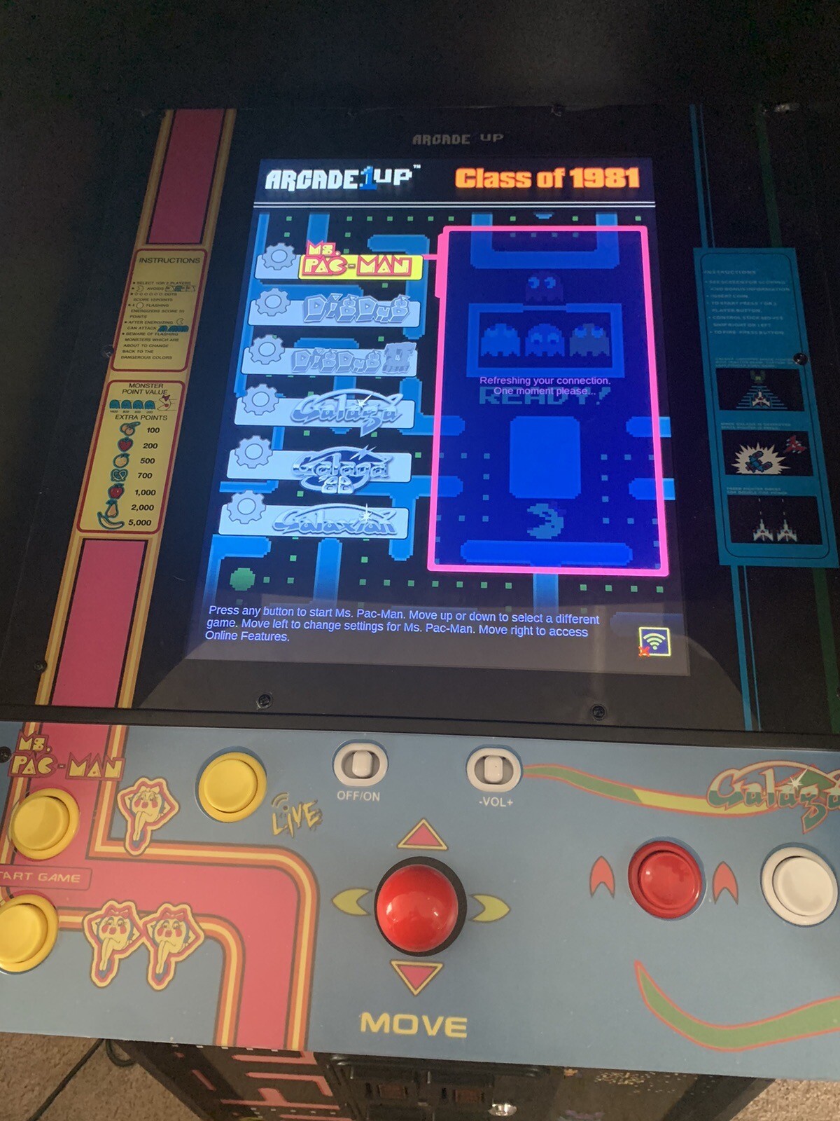 Arcade1up Class Of 1981 Ms. PAC-MAN & GALAGA | eBay