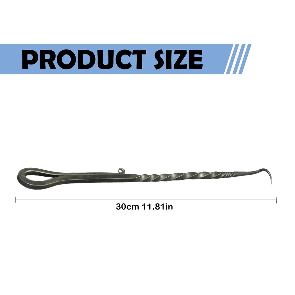 Cooking Meat Hook Flipper Stainless Steel BBQ Grill Barbecue Turners ...