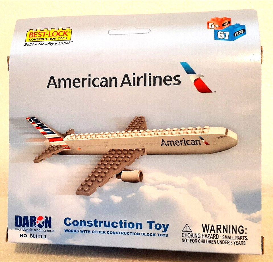 America Airlines 67pc Best-Lock Construction Blocks Jet Plane Exclu New ...