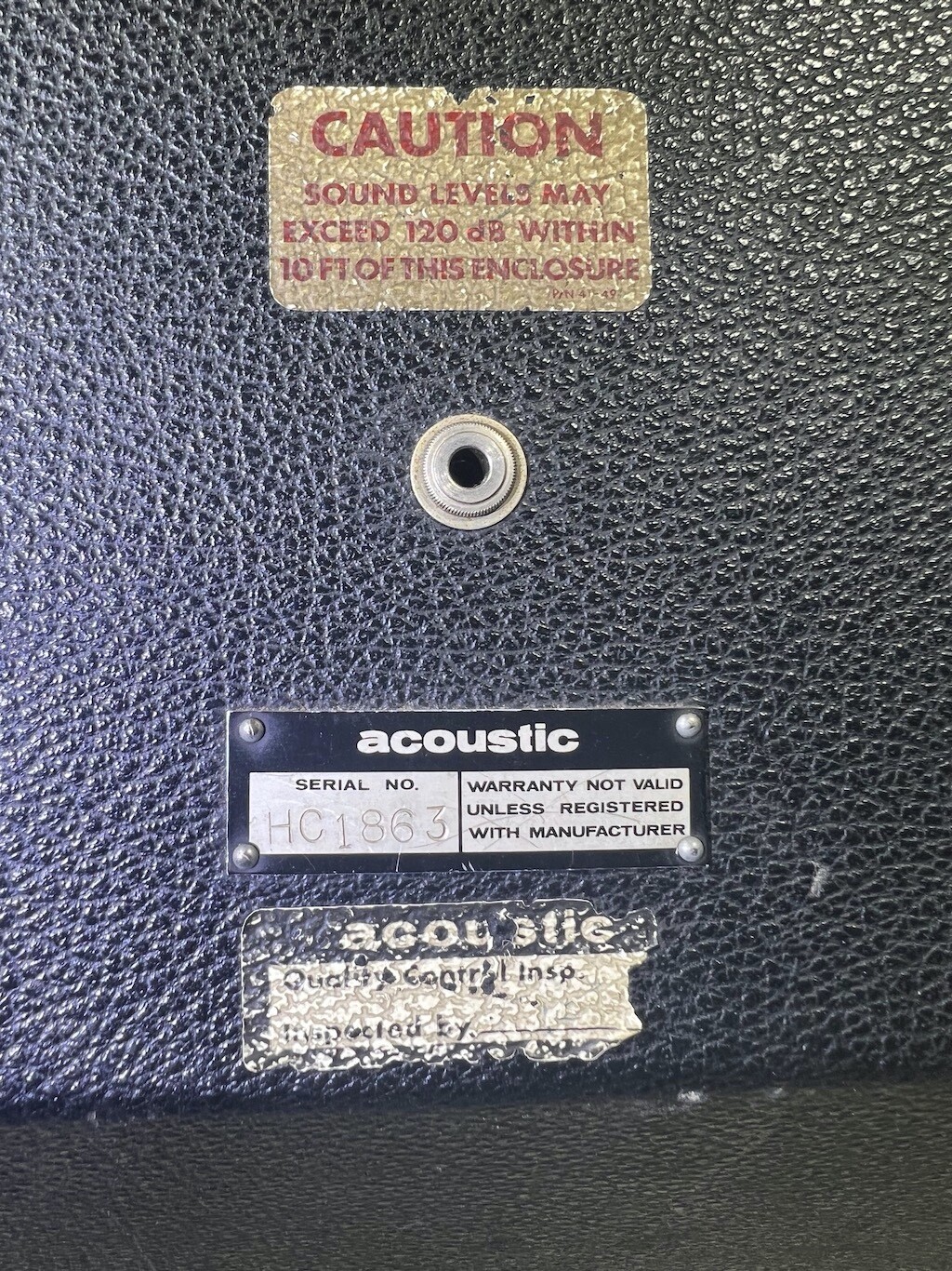 1971 Acoustic 371 Bass Amplifier a 370 Head w/its matching 1x18 ...