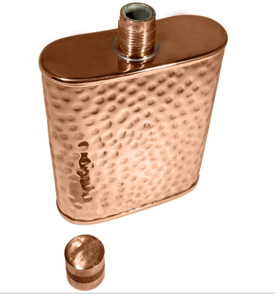 NEW HAND MADE JACOB BROMWELL FREEDOM FLASK HAMMERED COPPER 12oz MSRP ...
