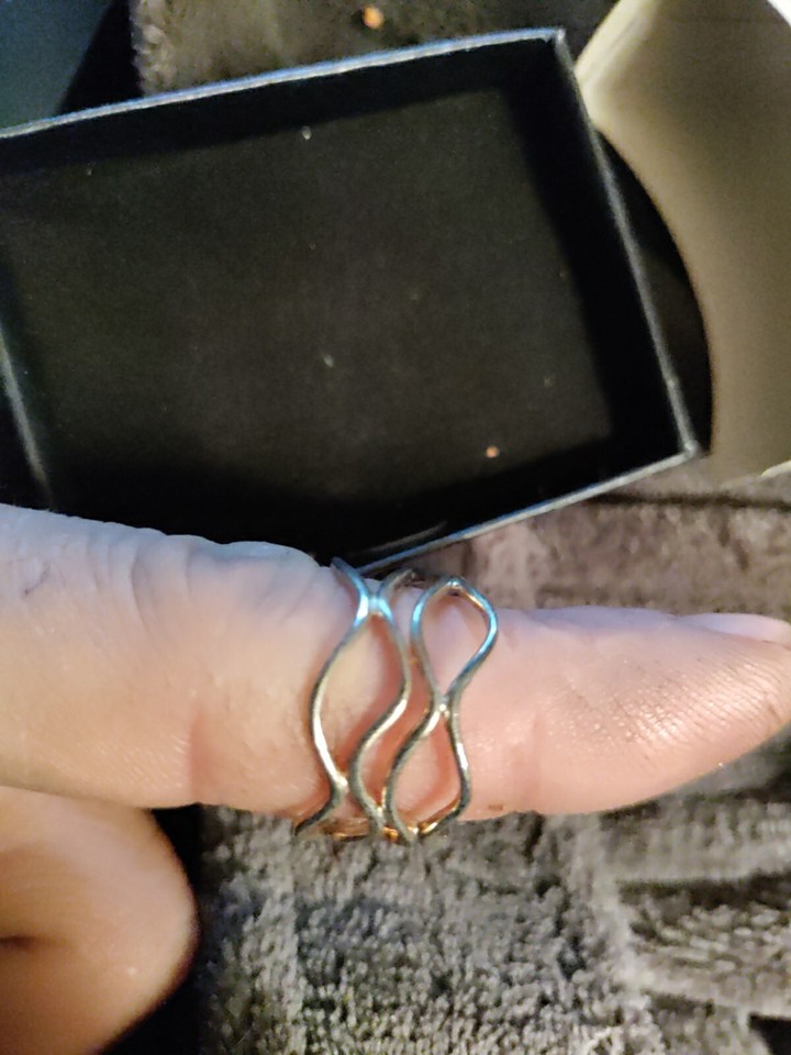 New 2009 Avon Sz9 Sterling Squiggle Band Ring | eBay