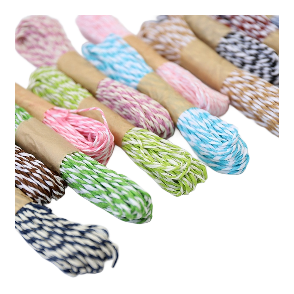 12 Color Mixed Pack Two Tone Paper Rope for Tags Bottle Wrapping and ...