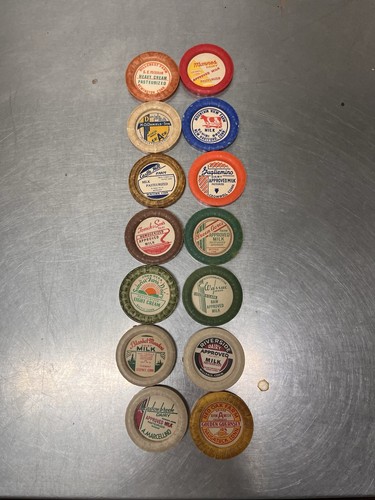 Lot Of 14 Connecticut Milk Bottle Caps - CT - Dairy | eBay
