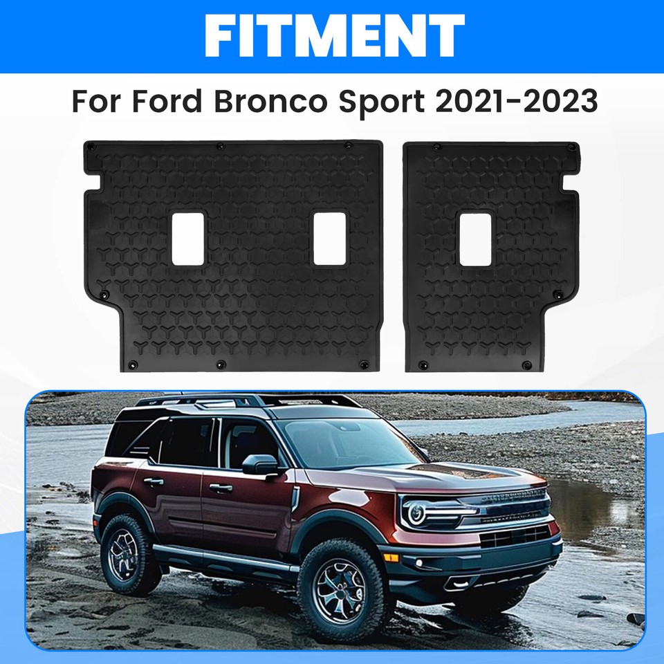 For 2021-2024 2022 Ford Bronco Sport Rear Seat Back Mat Protector Black ...