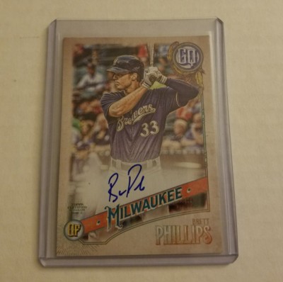 BRETT PHILLIPS 2018 Topps Gypsy Queen Autograph Brewers | eBay