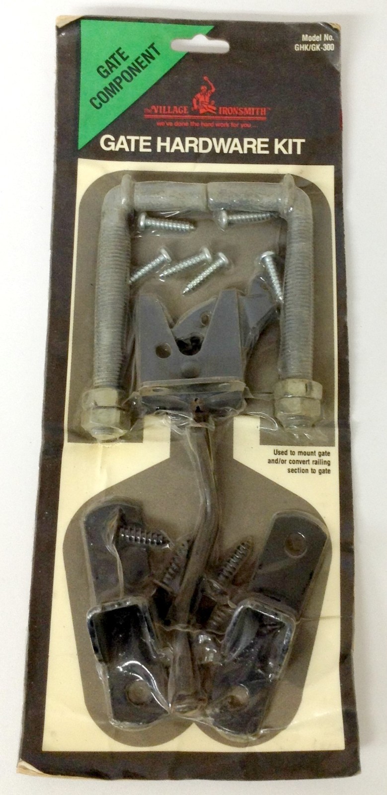 Gate Hardware Kit The Village Ironsmith Gate Parts GHK/GK-300 Black ...